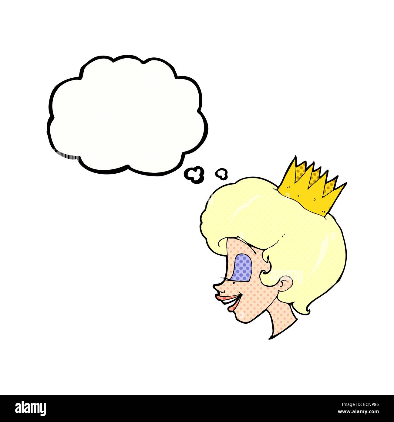 cartoon princess with thought bubble Stock Vector Image & Art - Alamy