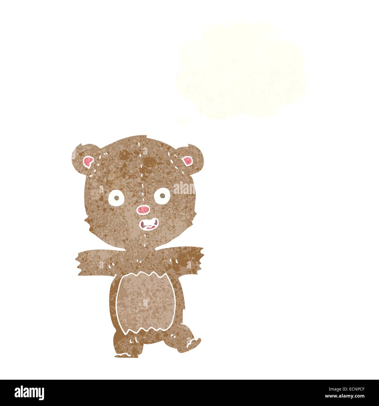 cartoon dancing teddy bear with thought bubble Stock Vector Image & Art ...