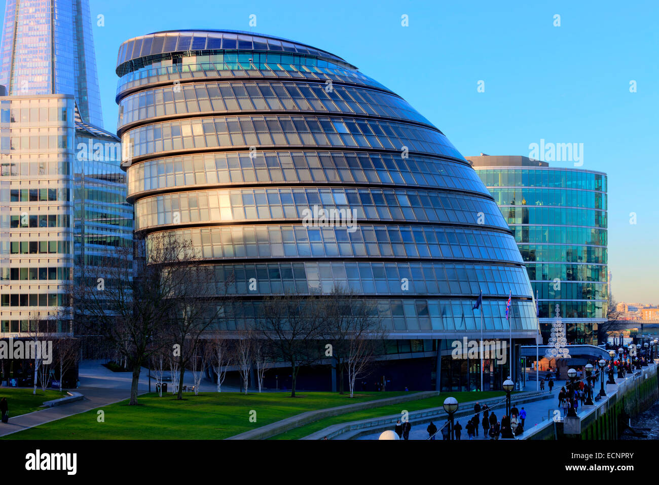City Hall, The Shard and The More London Development, London, England ...