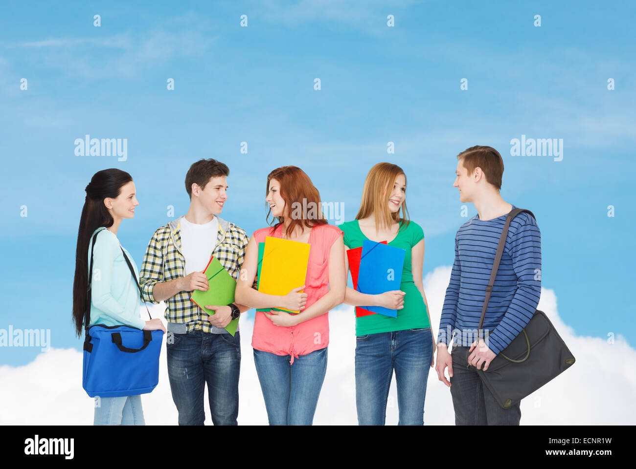 School students group discussion hi-res stock photography and images ...