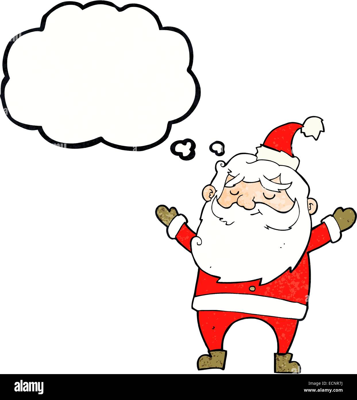 cartoon happy santa claus with thought bubble Stock Vector Image & Art ...