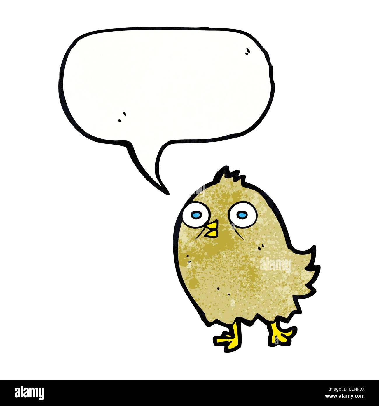 funny cartoon bird with speech bubble Stock Vector Image & Art - Alamy