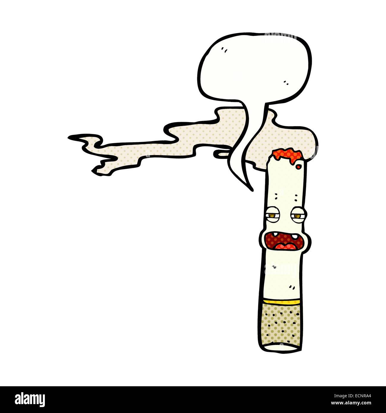 cartoon cigarette character with speech bubble Stock Vector Image & Art ...