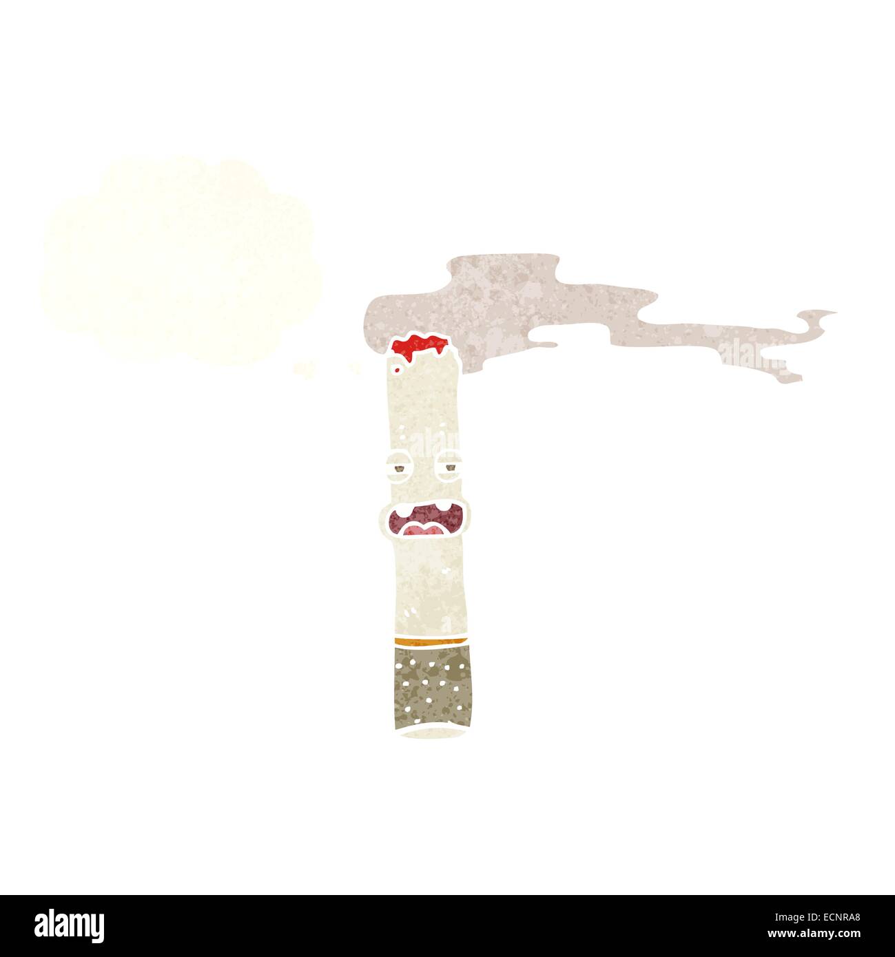 cartoon cigarette character with thought bubble Stock Vector Image ...