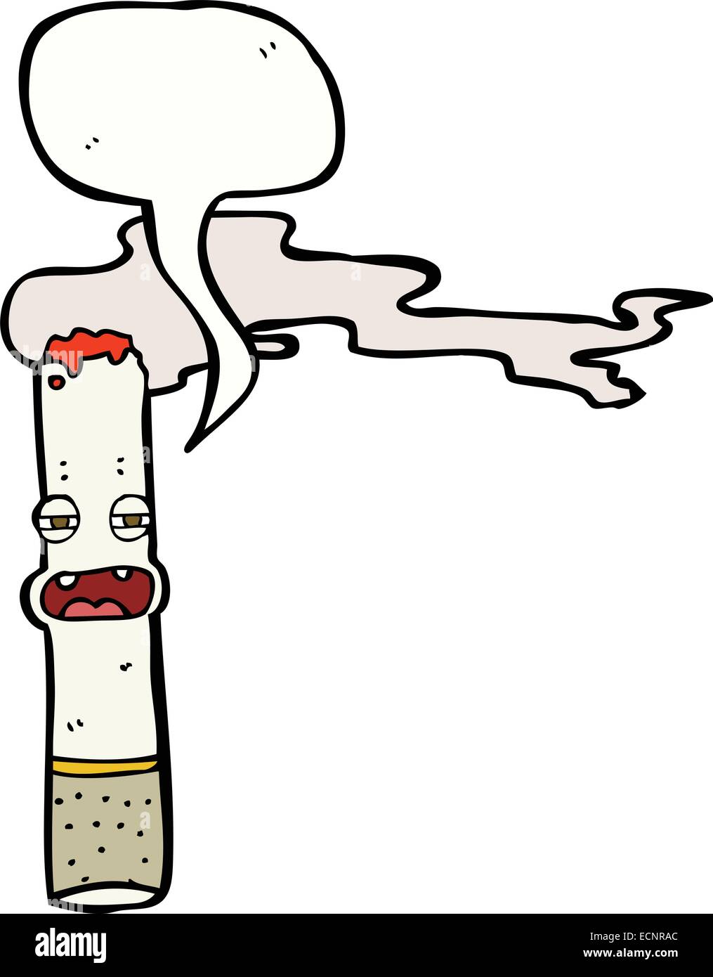 cartoon cigarette character with speech bubble Stock Vector Image & Art ...