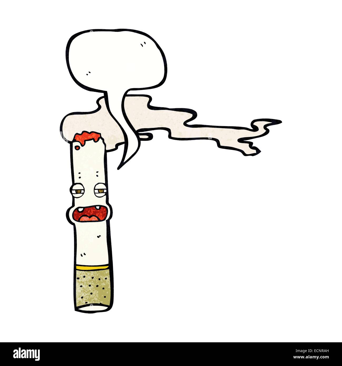 cartoon cigarette character with speech bubble Stock Vector Image & Art ...