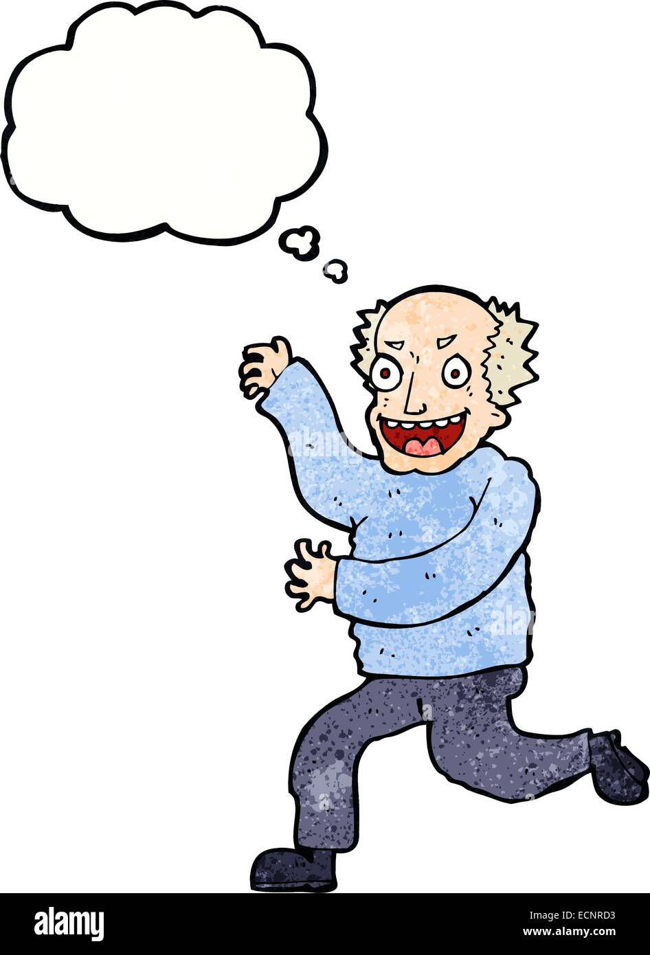 cartoon evil old man with thought bubble Stock Vector Image & Art - Alamy