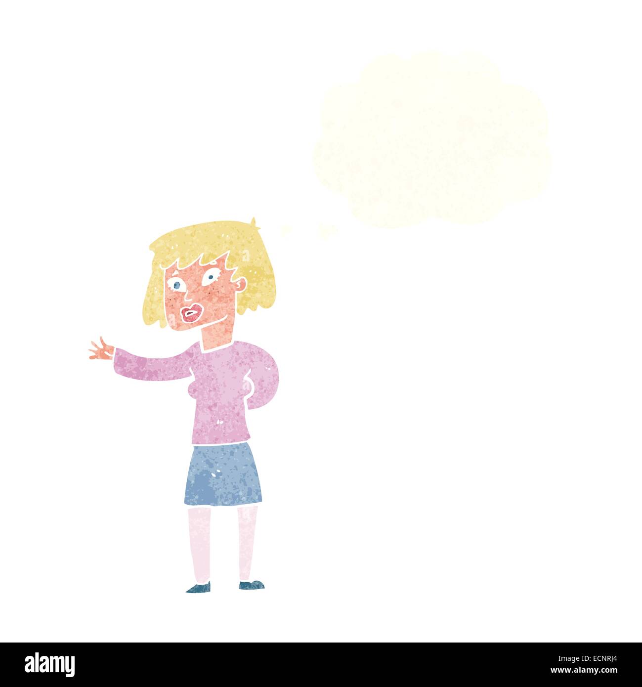 cartoon woman explaining with thought bubble Stock Vector Image & Art ...