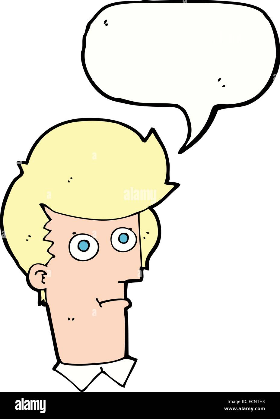 cartoon staring face with speech bubble Stock Vector Image & Art - Alamy