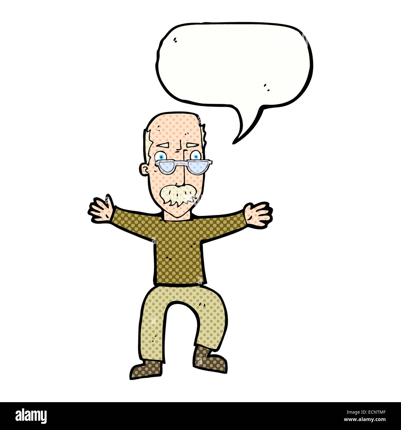 Cartoon old man waving arms Stock Vector Images - Alamy