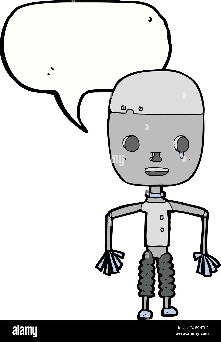 cartoon robot with speech bubble Stock Vector Image & Art - Alamy
