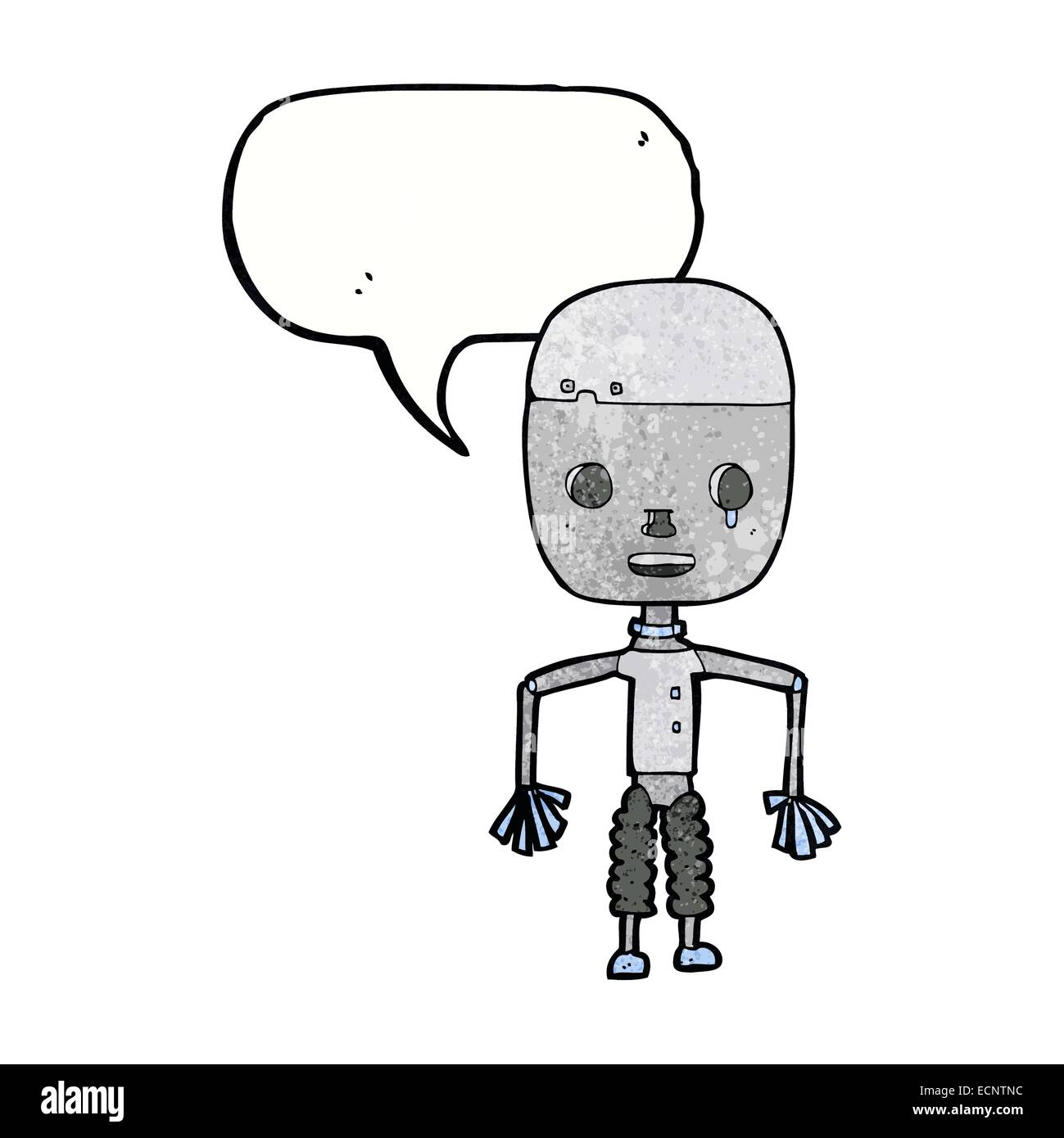 cartoon robot with speech bubble Stock Vector Image & Art - Alamy