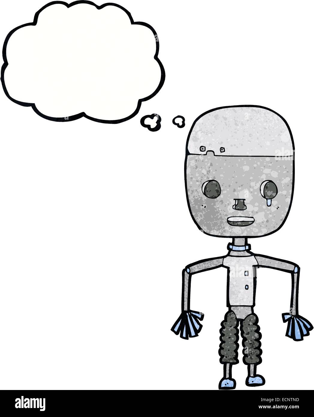 cartoon robot with thought bubble Stock Vector Image & Art - Alamy