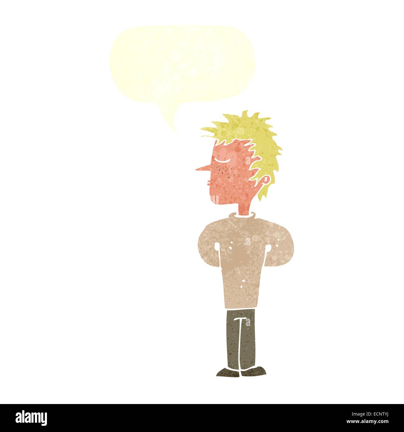 cartoon man ignoring with speech bubble Stock Vector Image & Art - Alamy