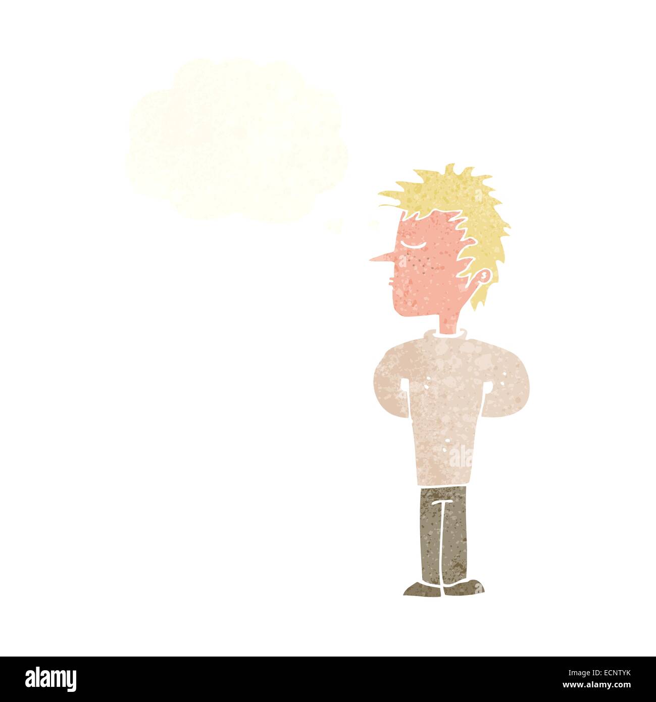 cartoon man ignoring with thought bubble Stock Vector Image & Art - Alamy