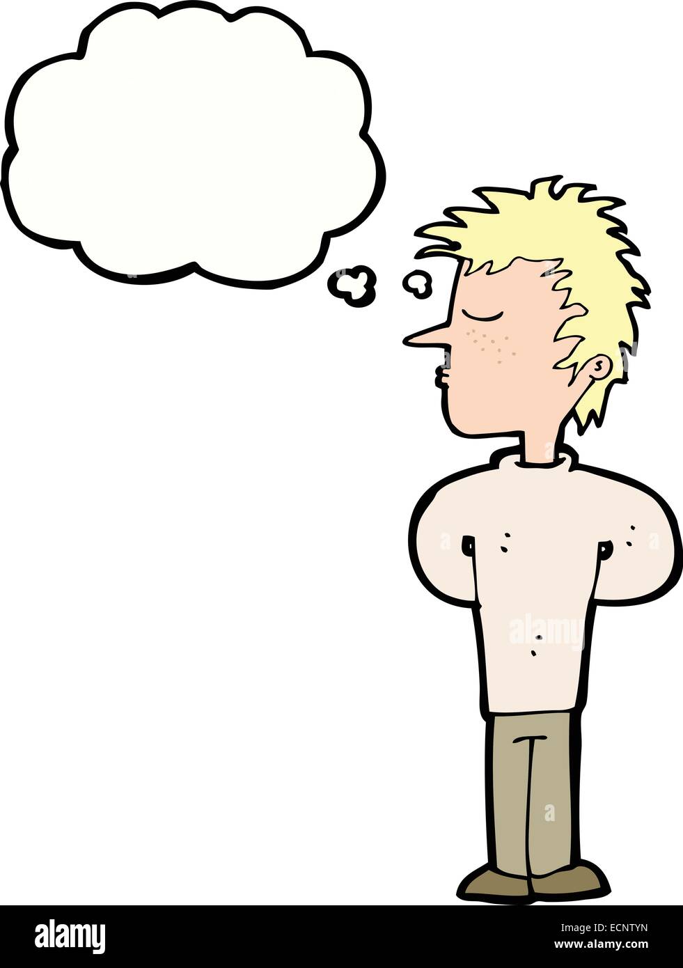 cartoon man ignoring with thought bubble Stock Vector Image & Art - Alamy