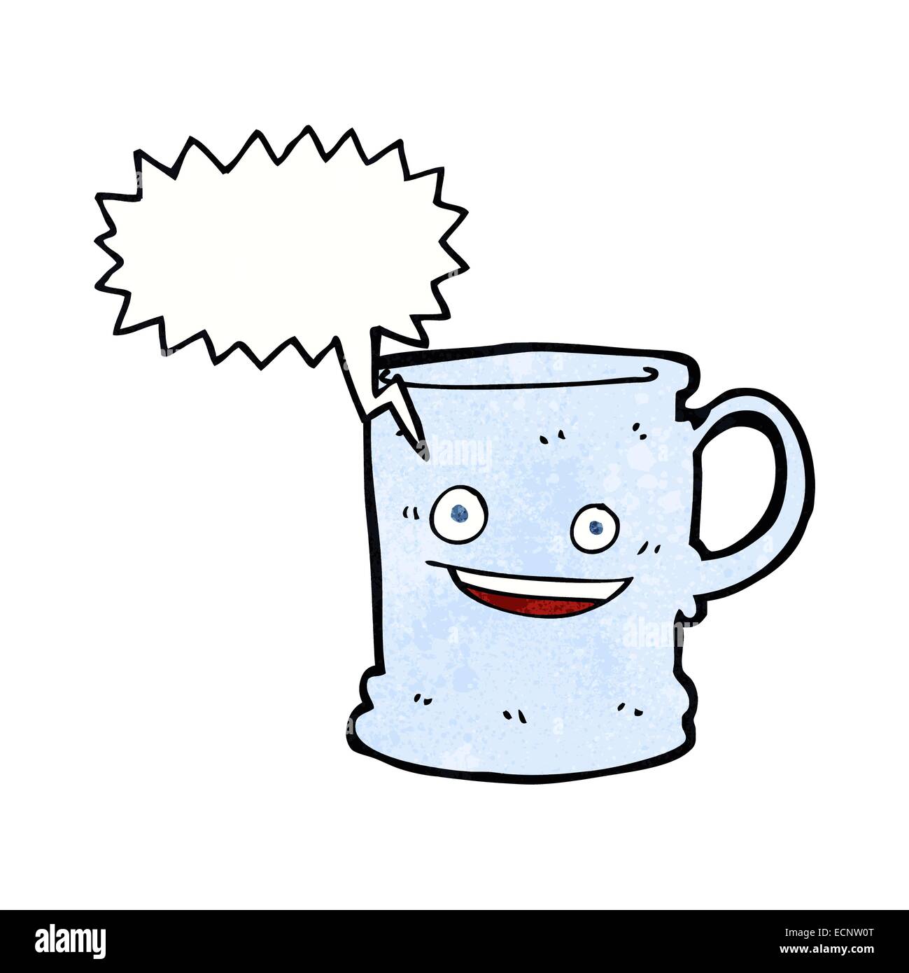 cartoon mug with speech bubble Stock Vector Image & Art - Alamy