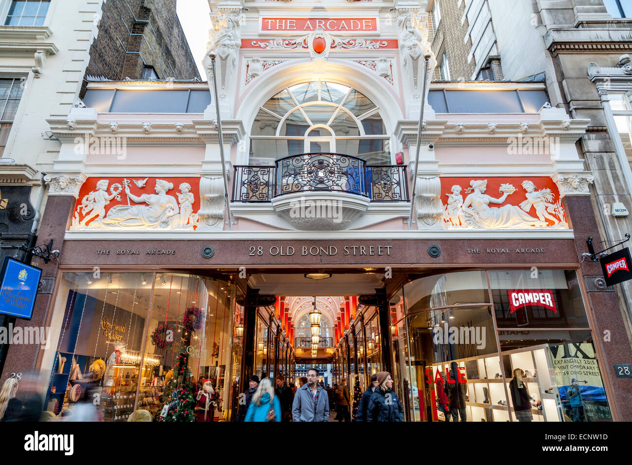 The Entrance To The Royal Arcade off Old Bond Street, London, England ...