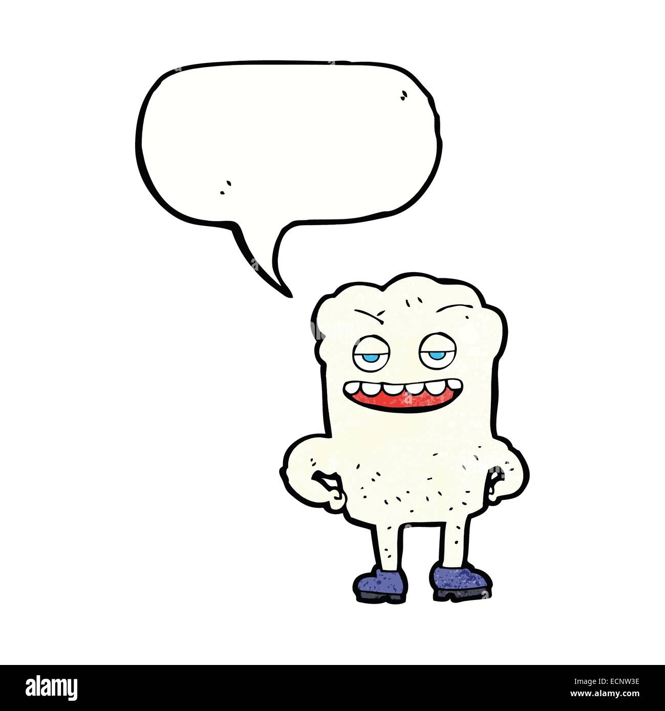 cartoon tooth looking smug with speech bubble Stock Vector Image & Art ...
