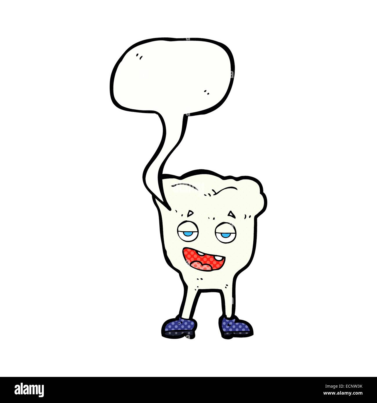 cartoon tooth looking smug with speech bubble Stock Vector Image & Art ...