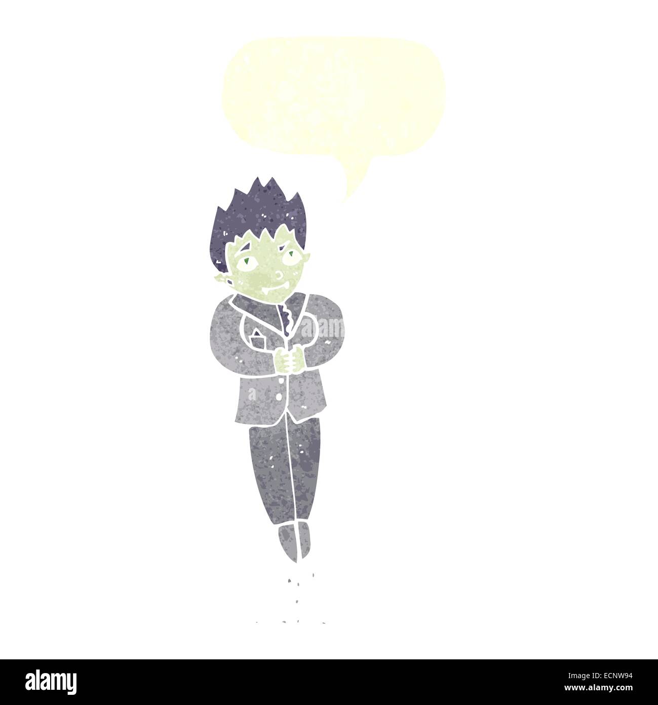 cartoon floating vampire with speech bubble Stock Vector Image & Art ...
