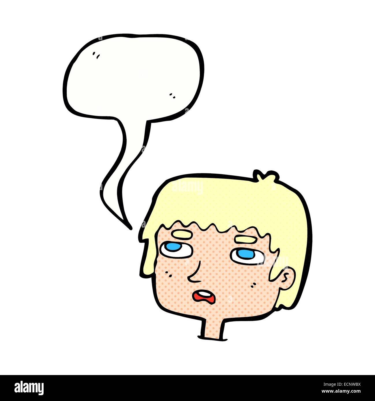 cartoon unhappy face with speech bubble Stock Vector Image & Art - Alamy