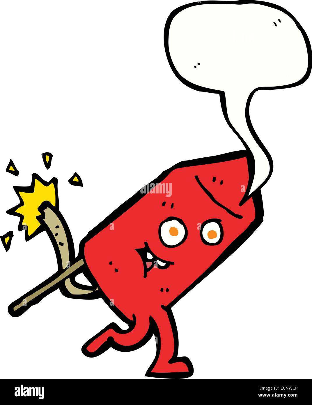 cartoon funny firework character with speech bubble Stock Vector Image ...