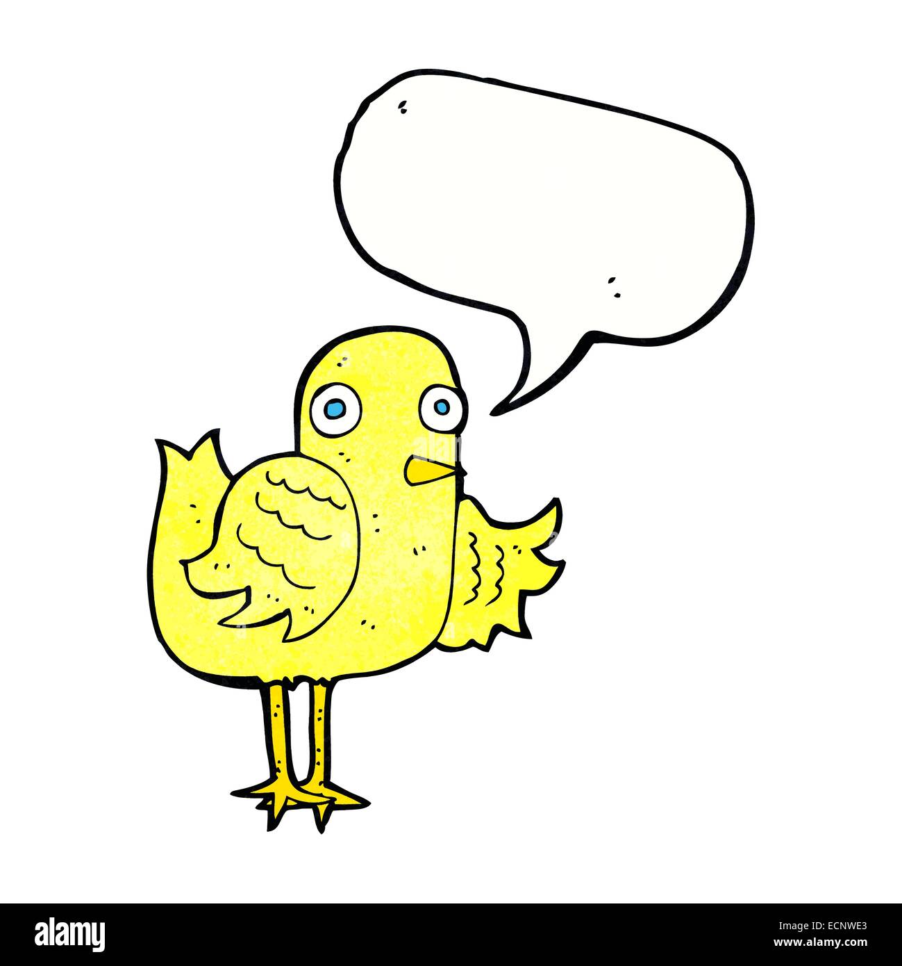 cartoon bird waving wing with speech bubble Stock Vector Image & Art ...