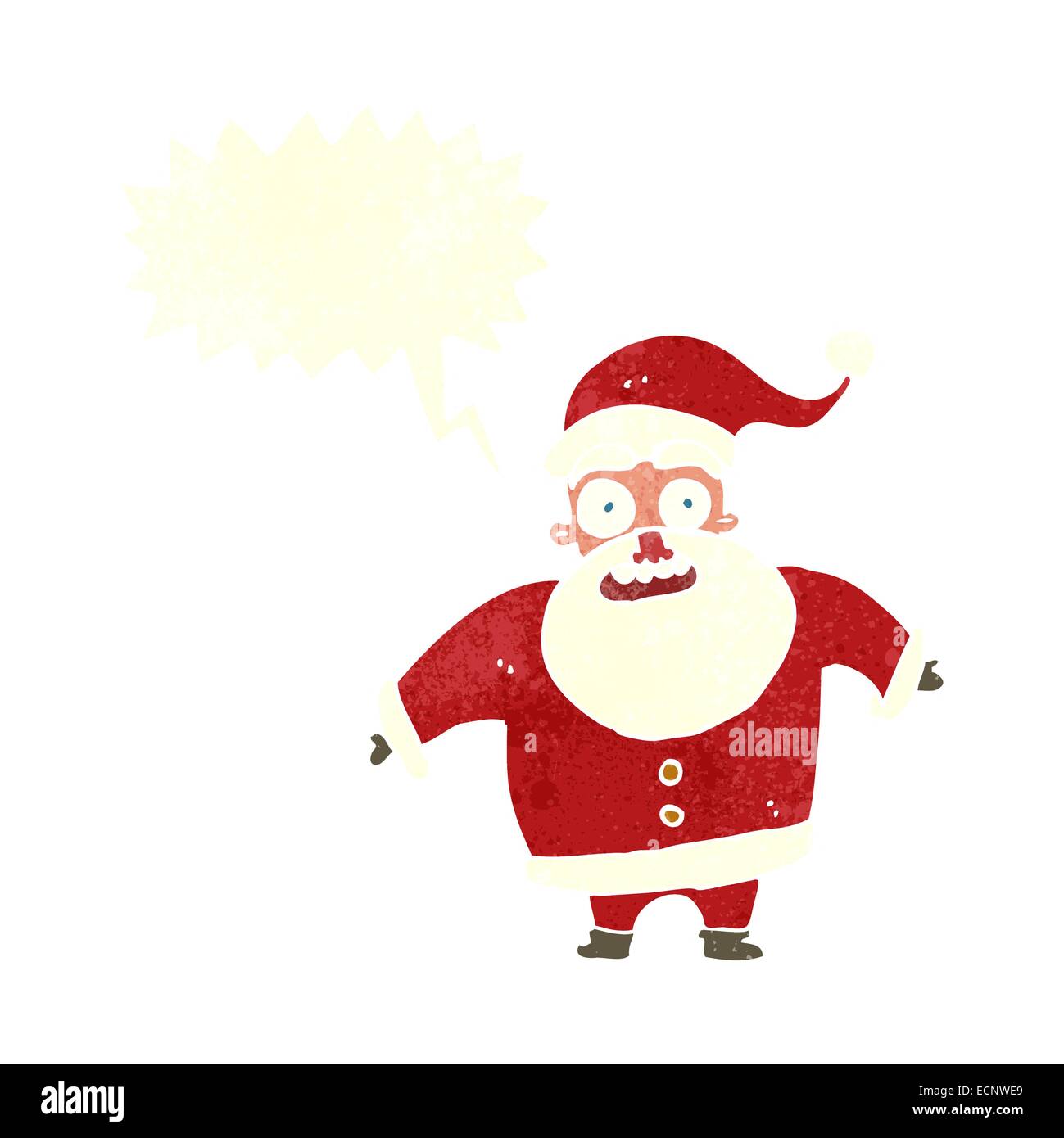 cartoon shocked santa claus with speech bubble Stock Vector Image & Art ...