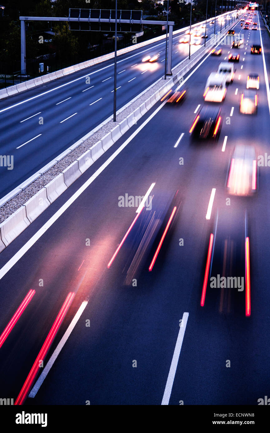 highway in the evening light Stock Photo - Alamy