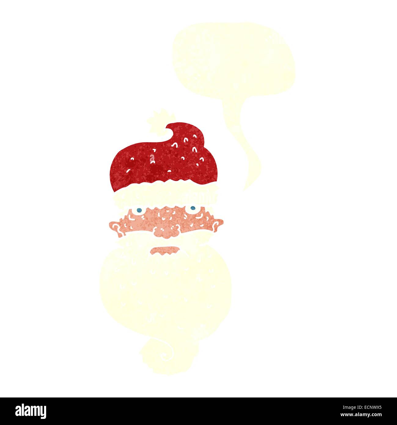 cartoon grim santa face with speech bubble Stock Vector Image & Art - Alamy