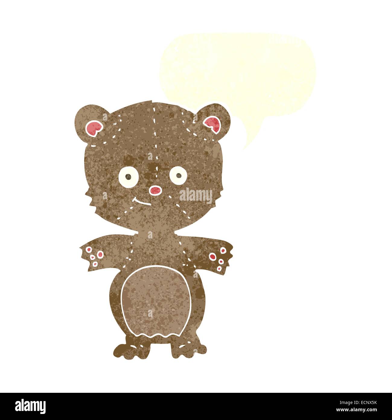 cartoon happy teddy bear with speech bubble Stock Vector Image & Art ...