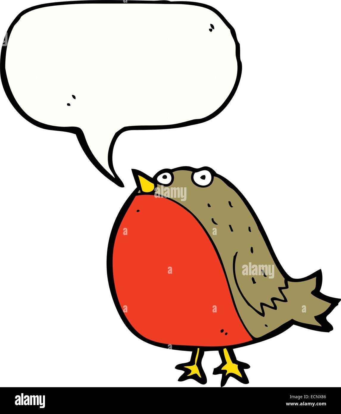 cartoon robin with speech bubble Stock Vector Image & Art - Alamy