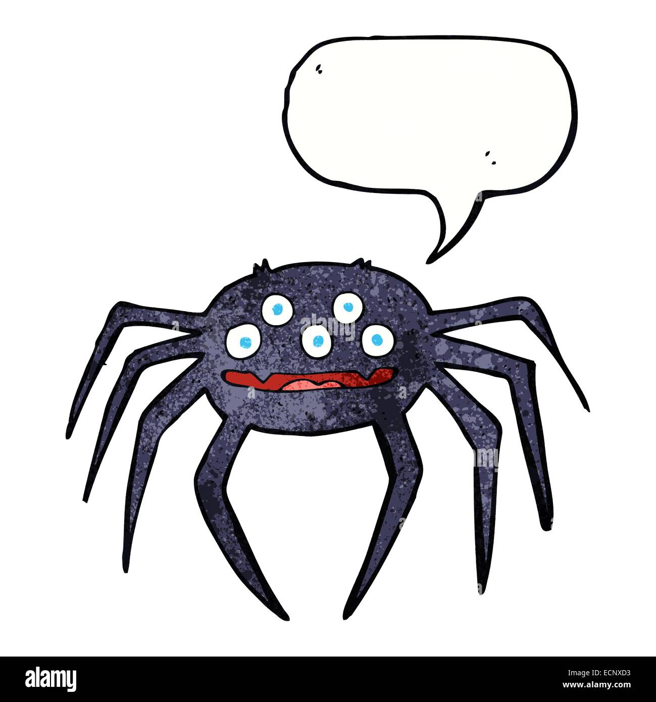 cartoon halloween spider with speech bubble Stock Vector Image & Art ...