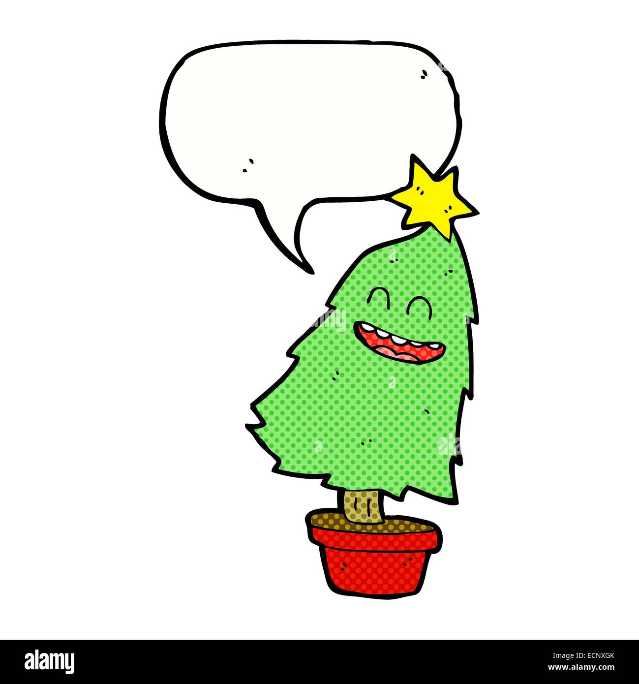 Cartoon dancing christmas tree bubble Stock Vector Images - Alamy