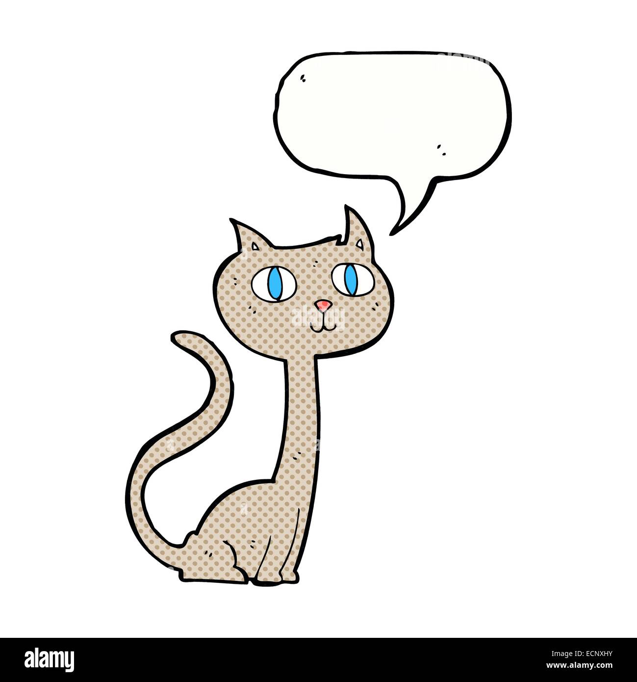 cartoon cat with speech bubble Stock Vector Image & Art - Alamy