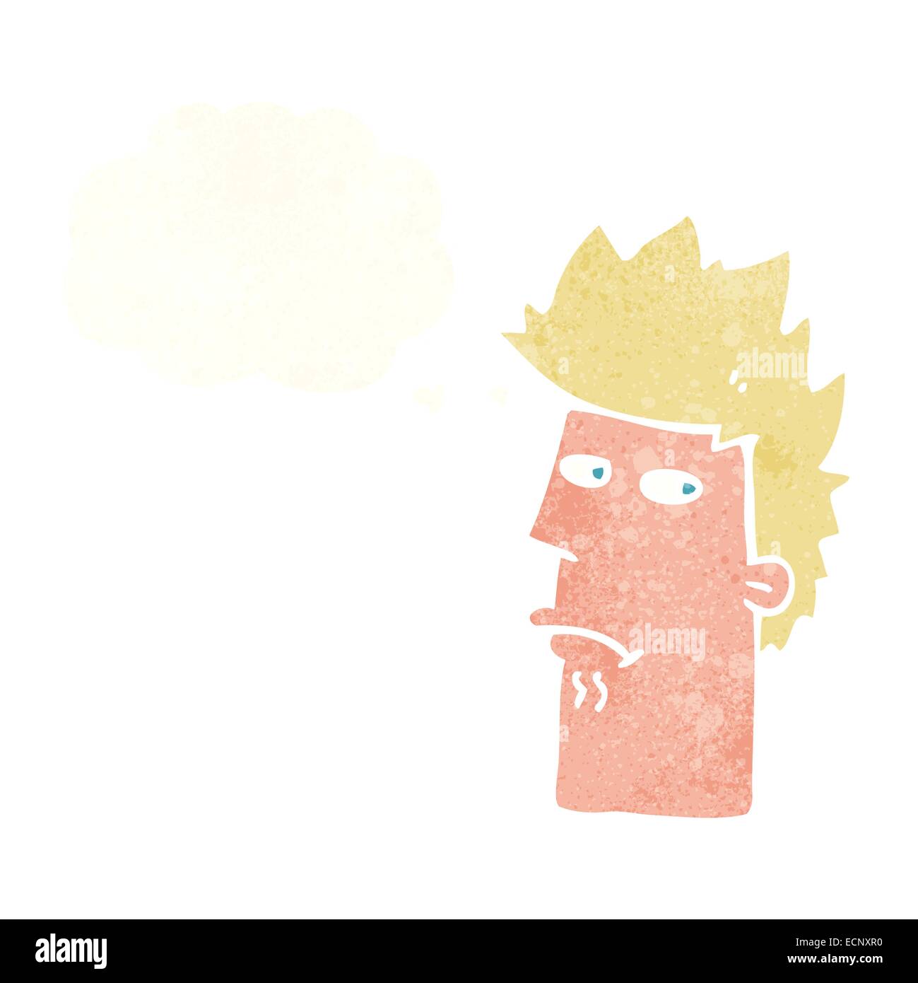 cartoon nervous expression with thought bubble Stock Vector Image & Art ...