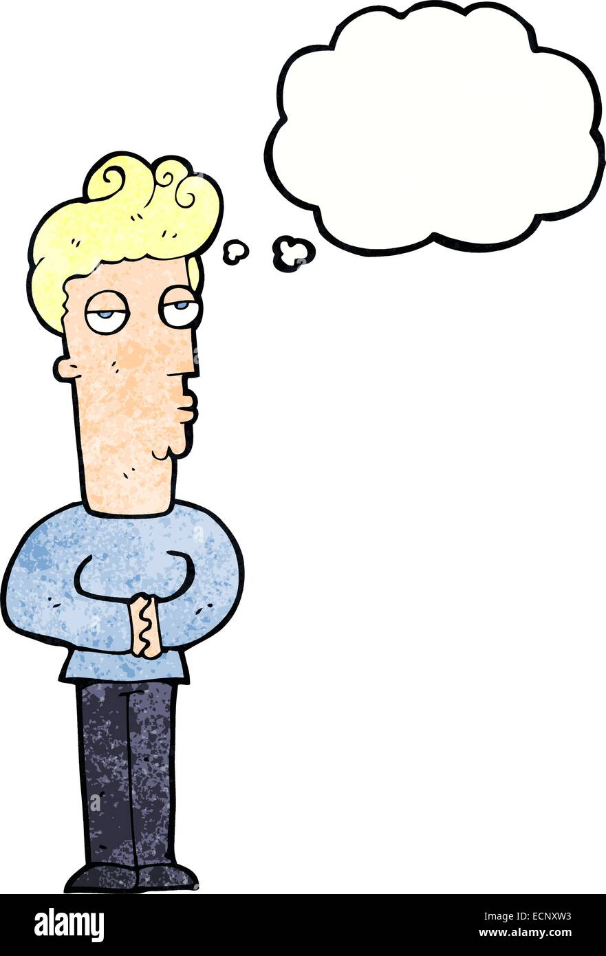 cartoon arrogant man with thought bubble Stock Vector Image & Art - Alamy