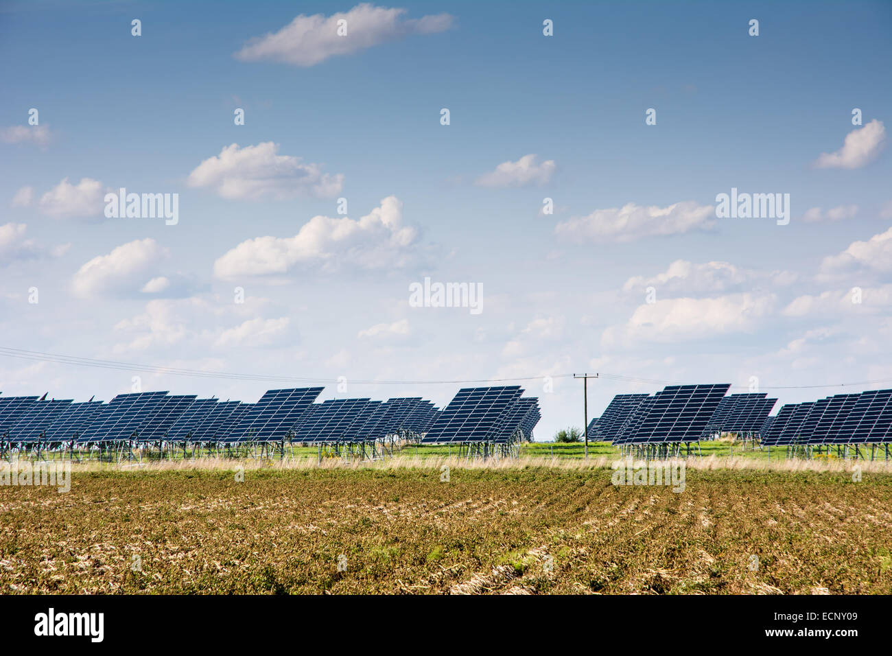 Innovative energy creation in a solar park Stock Photo - Alamy