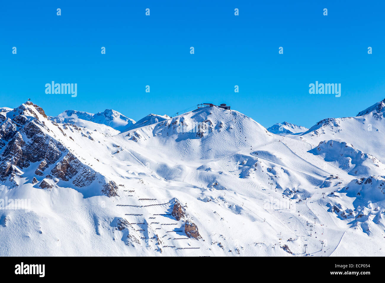 View of the Tignes Stock Photo - Alamy
