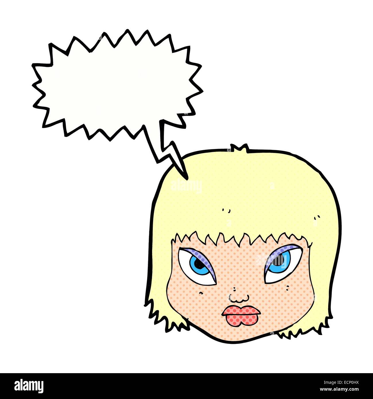 cartoon annoyed face with speech bubble Stock Vector Image & Art - Alamy