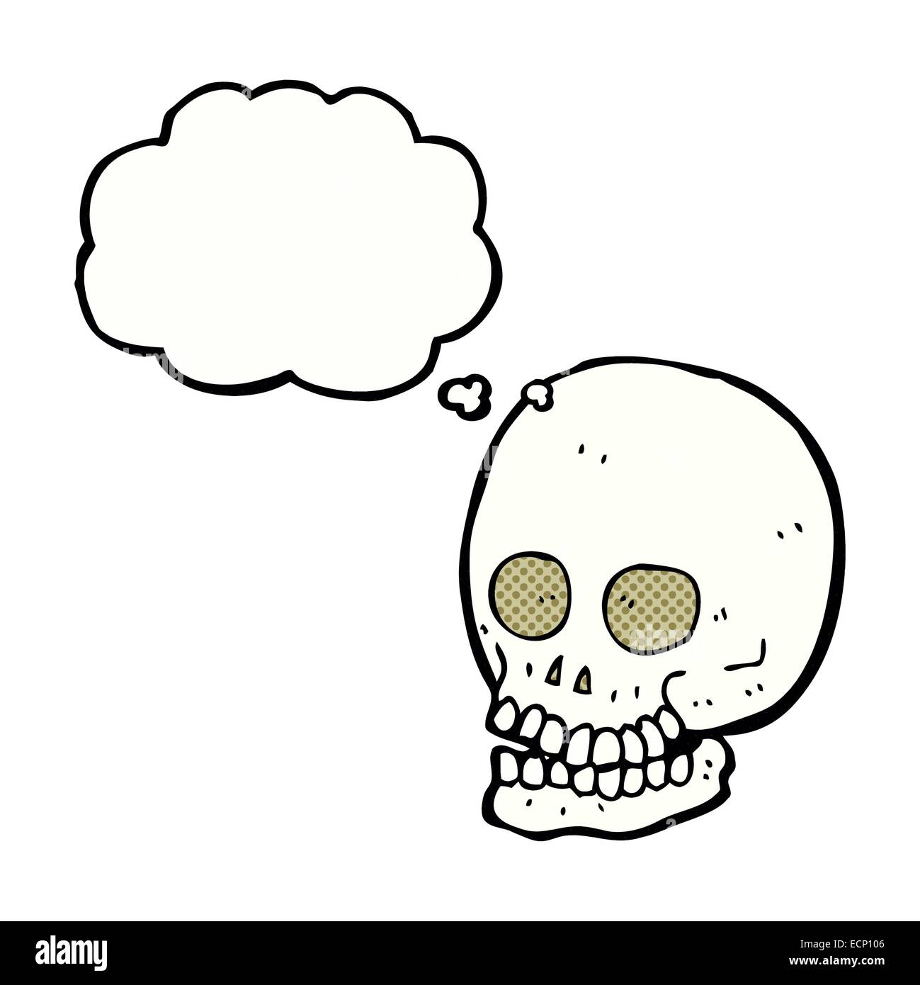 cartoon skull with thought bubble Stock Vector Image & Art - Alamy