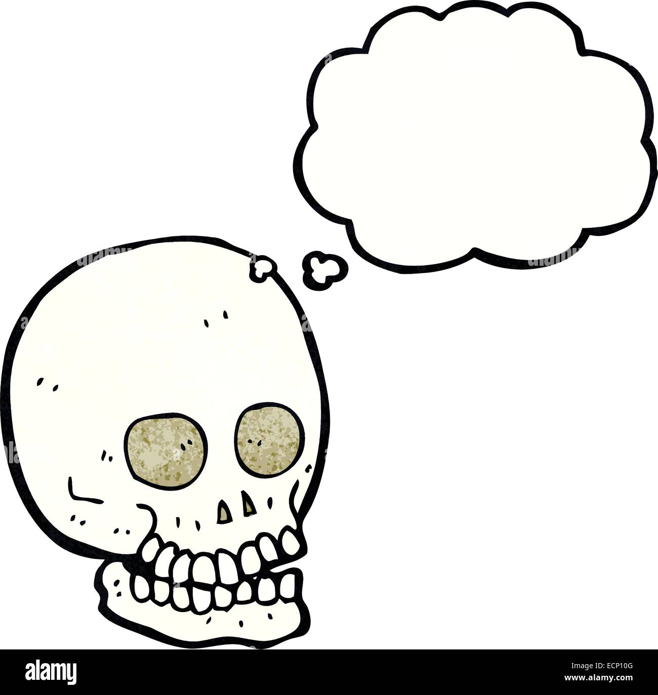 cartoon skull with thought bubble Stock Vector Image & Art - Alamy