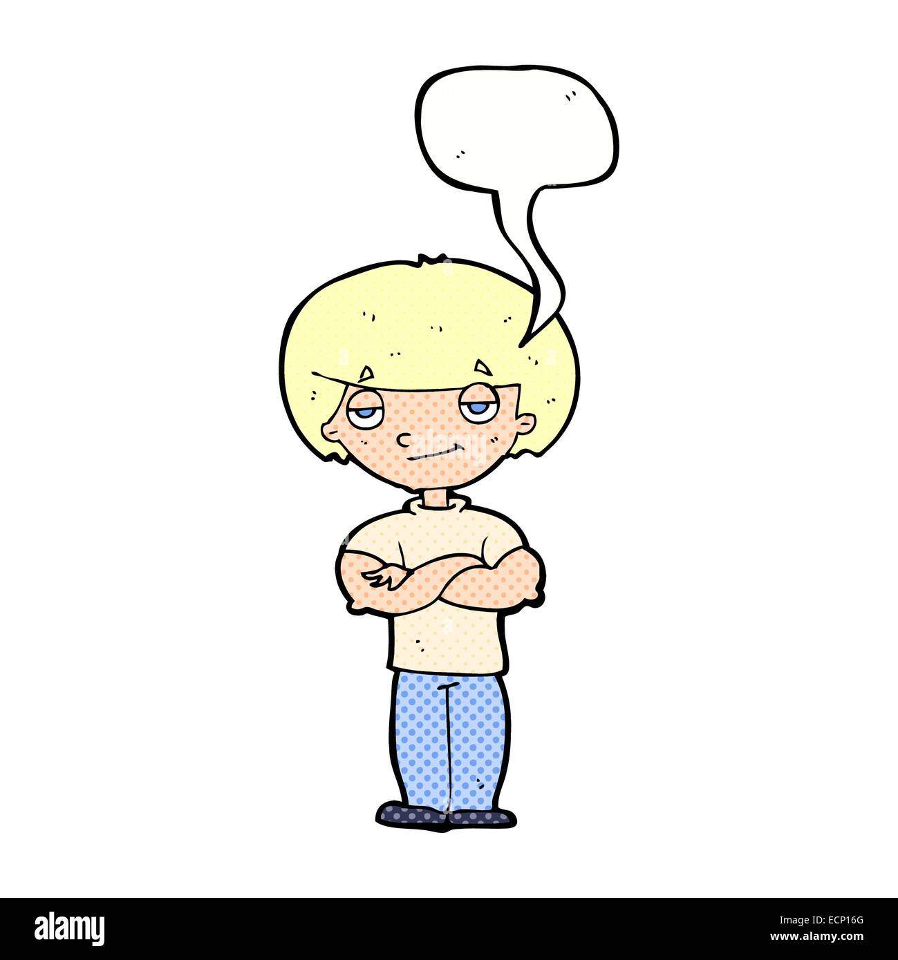 cartoon smug looking man with speech bubble Stock Vector Image & Art ...