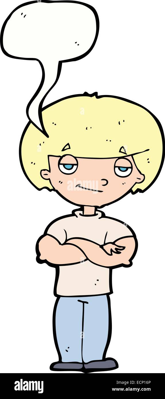 cartoon smug looking man with speech bubble Stock Vector Image & Art ...