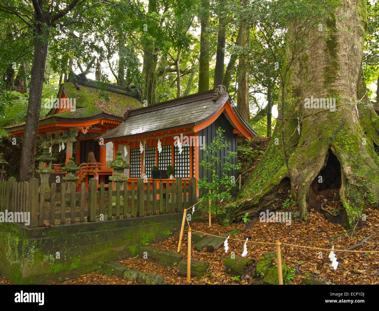 Takahara Kumano-jinja shrine at village of Takahara on Kumano Kodo ...