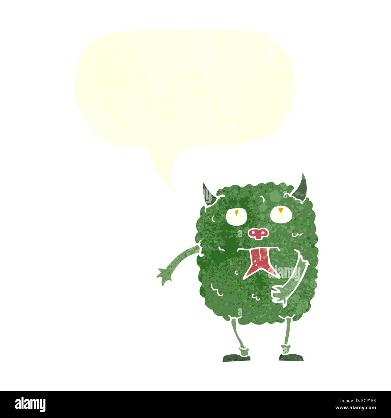 funny cartoon monster with speech bubble Stock Vector Image & Art - Alamy