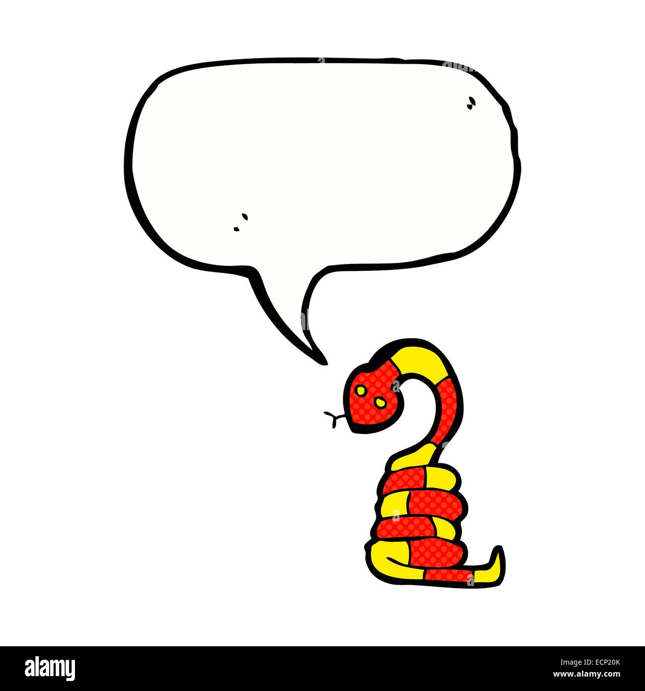 cartoon snake with speech bubble Stock Vector Image & Art - Alamy