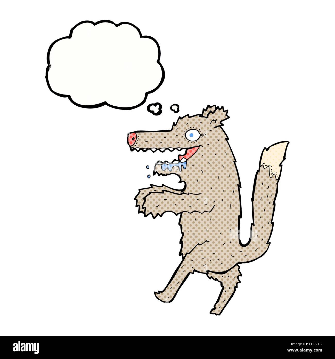 cartoon big bad wolf with thought bubble Stock Vector Image & Art - Alamy