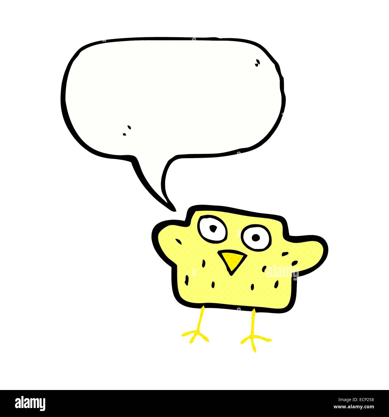 cartoon bird with speech bubble Stock Vector Image & Art - Alamy